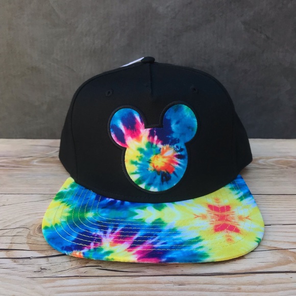Neff | Accessories | Neff Disney Mickey Mouse Tie Dye Snapback Hat ...